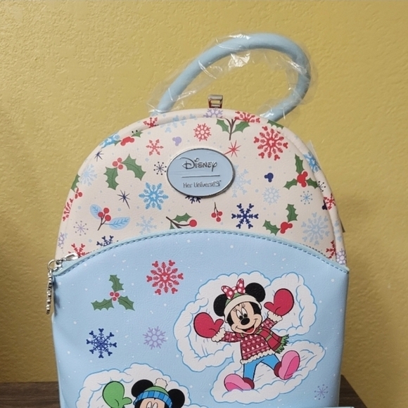 Disney | Bags | Mickey Minnie Snow Angels Her Universe Mini Backpack ...